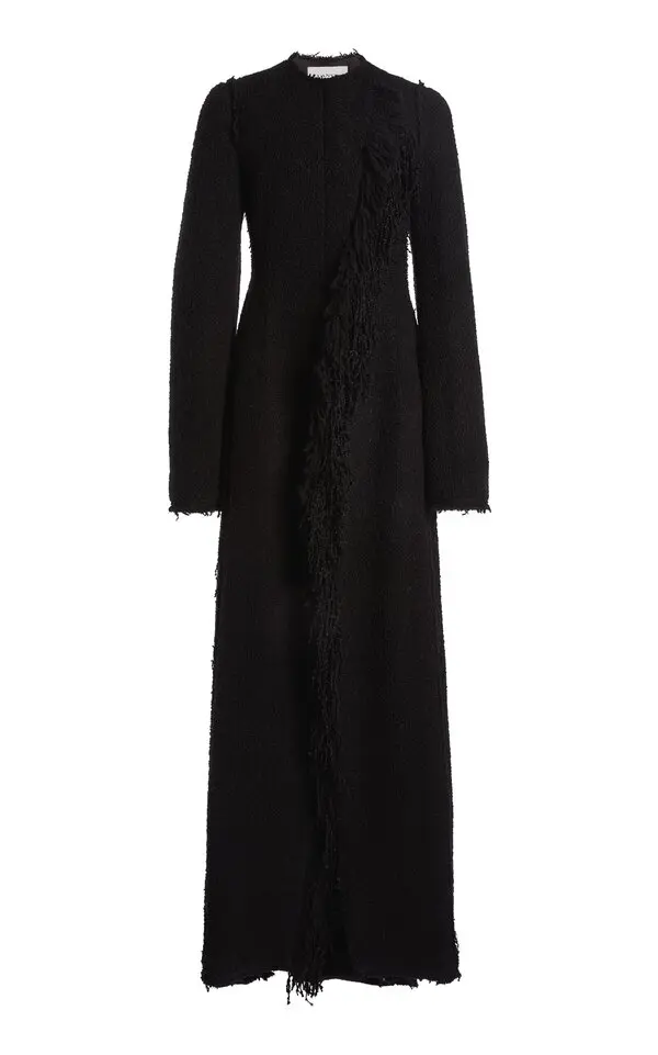 LANVIN Woven Cape-sleeve Coat