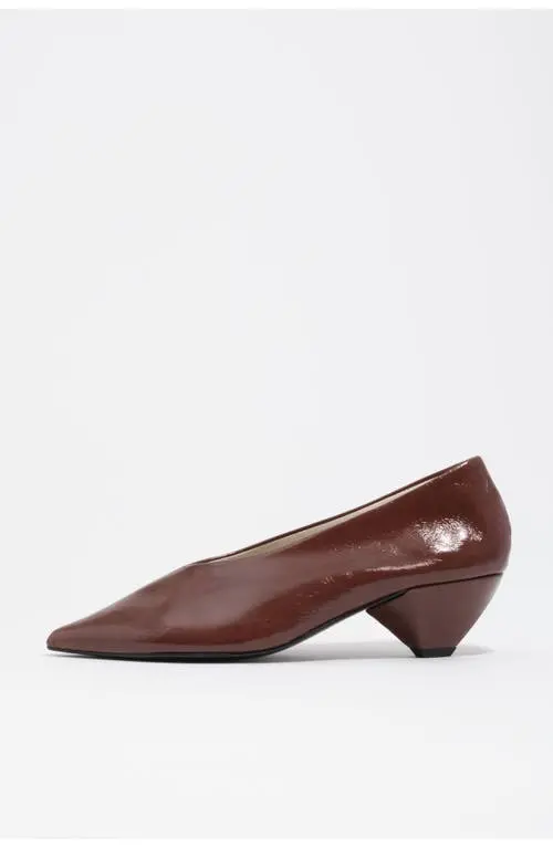 Bimba Y Lola Leather Mid-heel Court Shoe - Brown