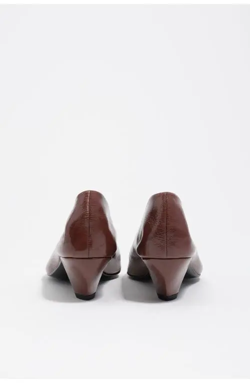 Bimba Y Lola Leather Mid-heel Court Shoe - Brown