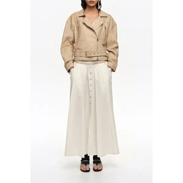Bimba Y Lola A-line Skirt With Button Detail - Ivory