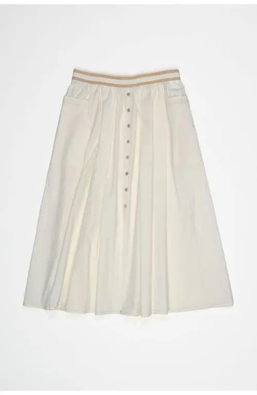 Bimba Y Lola A-line Skirt With Button Detail - Ivory
