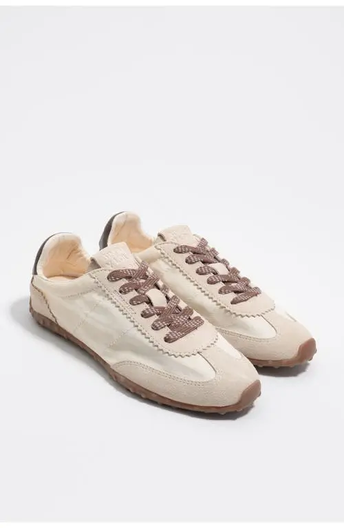 Bimba Y Lola Suede And Nylon Lace-up Sneakers - White