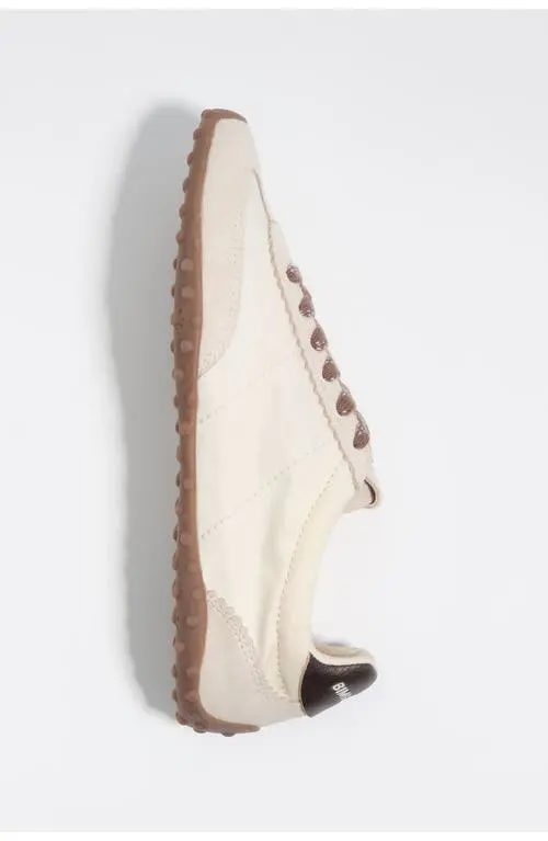 Bimba Y Lola Suede And Nylon Lace-up Sneakers - White