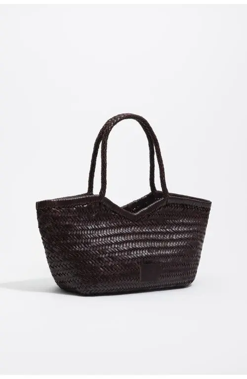 Bimba Y Lola Large Braided Leather Shopper Bag - Aubergine