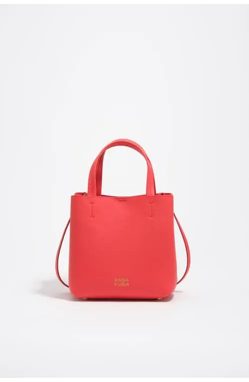 Bimba Y Lola Small Leather Bag - Bright Red