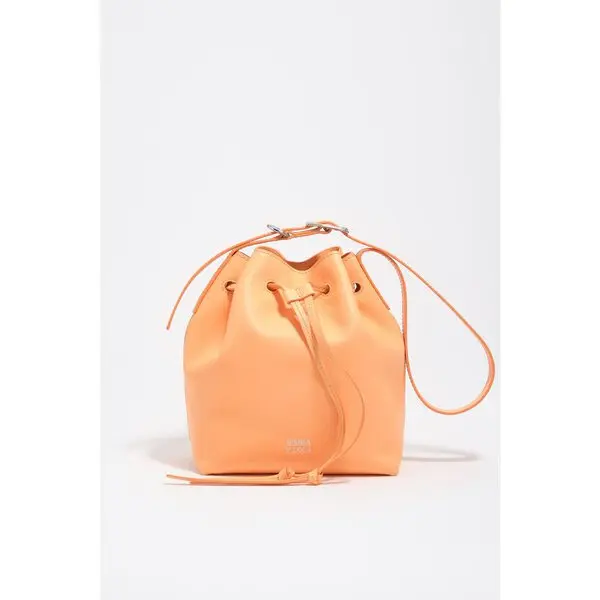 Bimba Y Lola Large Leather Bucket Bag - Orange Sorbet