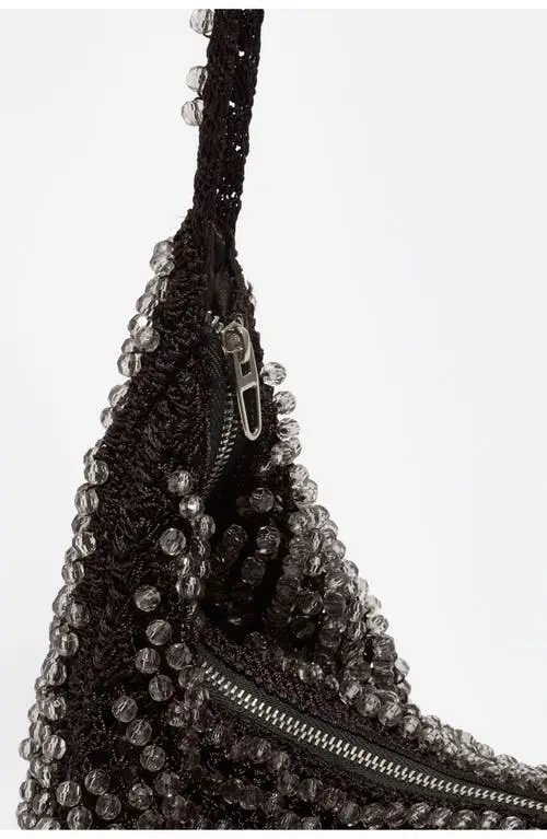 Bimba Y Lola Small Beaded Crochet Shoulder Bag