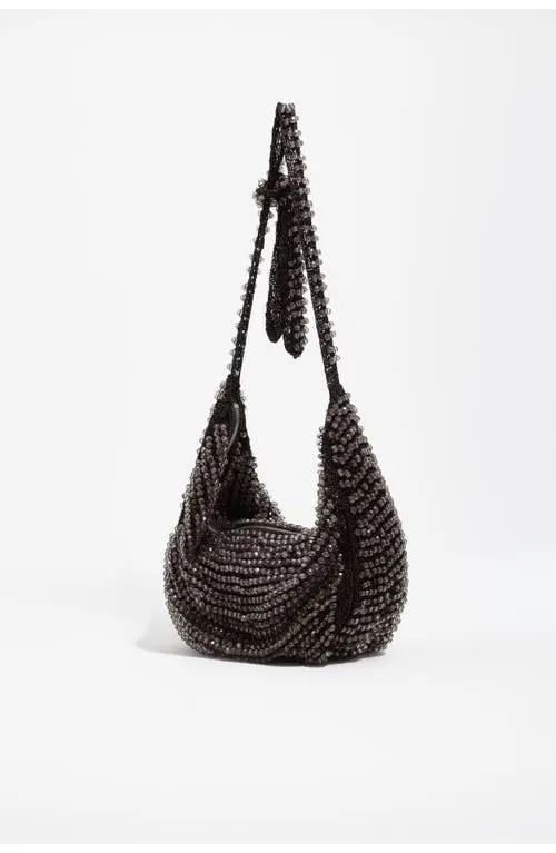 Bimba Y Lola Small Beaded Crochet Shoulder Bag