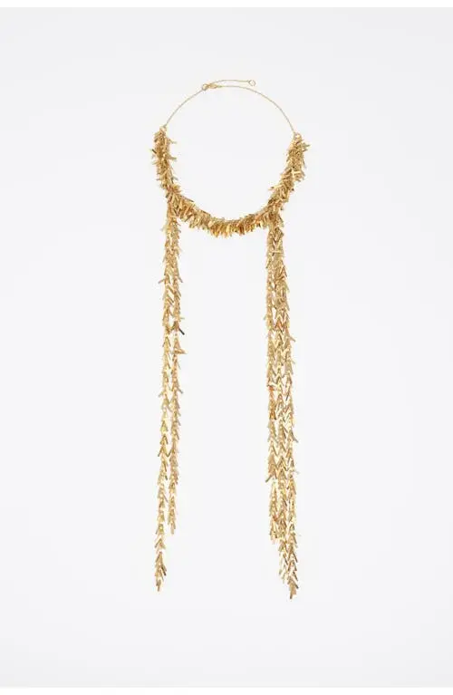 Bimba Y Lola Metal Chain Fringe Necklace - Gold