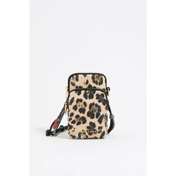 Bimba Y Lola Leopard Print Nylon Phone Case - Leopard Natural