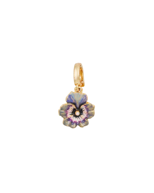 FABLE ENGLAND Pansy & Pearl Toggle Necklace - Gold