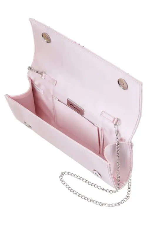 Nina Crystal Embellished Clutch - Icy Pink