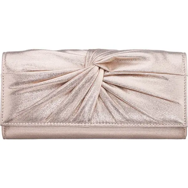Nina Spirit Metallic Clutch - Platino
