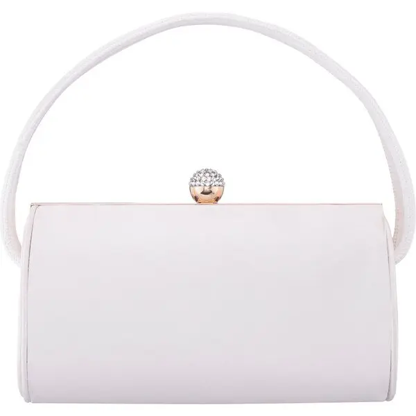 Nina Khalani Satin Clutch - Ivory