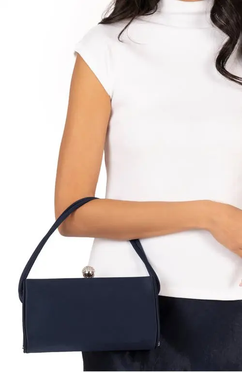 Nina Khalani Satin Clutch - Navy