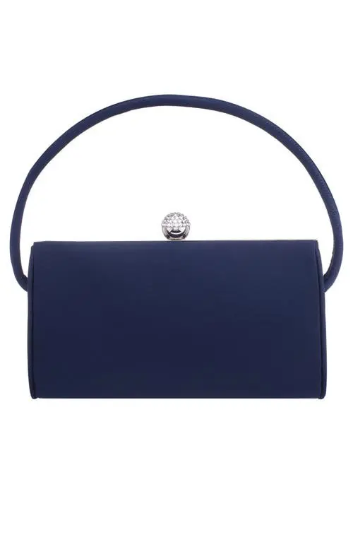 Nina Khalani Satin Clutch - Navy