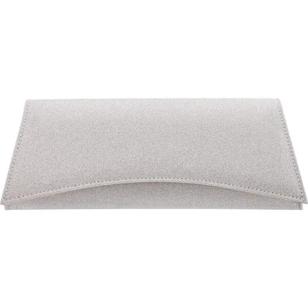 Nina Zoey Metallic Clutch - Platino