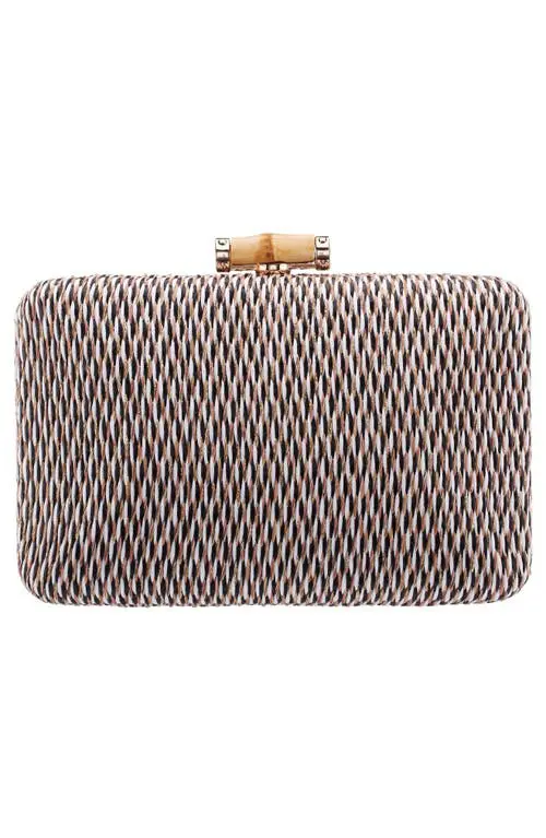 Nina Malia Frame Clutch - Neutral Multi