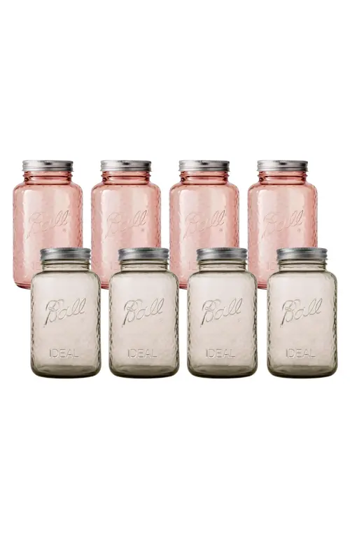 BALL Vintage Glass Mason Jars, 32 Ounce - Rose & Sand