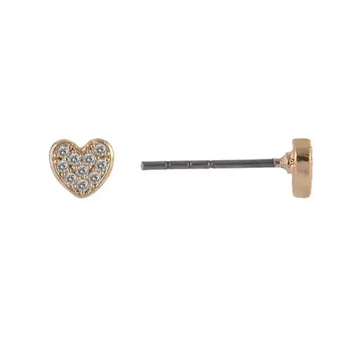 HALLMARK Tone Mom Heart Pendant Necklace And Earring Set With Crystal Accents - Gold