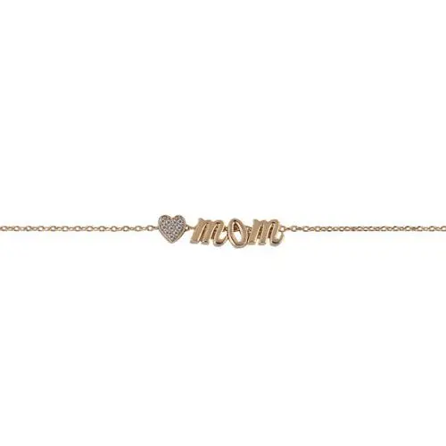 HALLMARK Tone Mom Heart Pendant Necklace And Earring Set With Crystal Accents - Gold