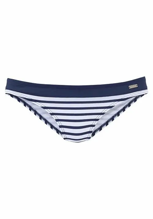 LASCANA Classic Bikini Bottom - Navy Striped