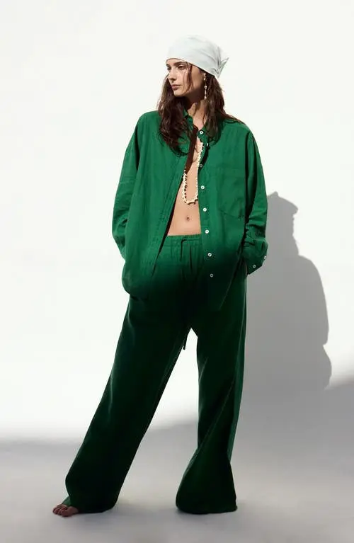Deluc Antibes Ombré Tie-waist Pants - Green