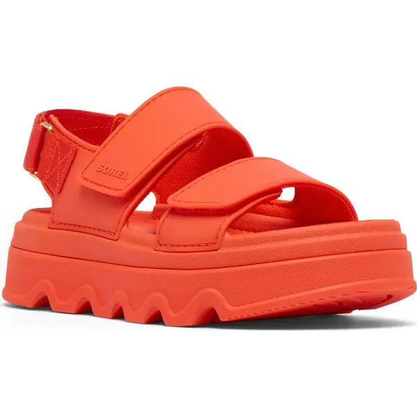 Sorel Kinetic Sunchase Slingback Sandals - Crimson Fire/sea Salt