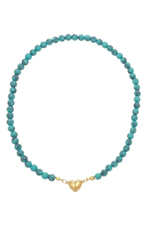 PETIT MOMENTS Celeste Beaded Choker Necklace - Gold/turquoise