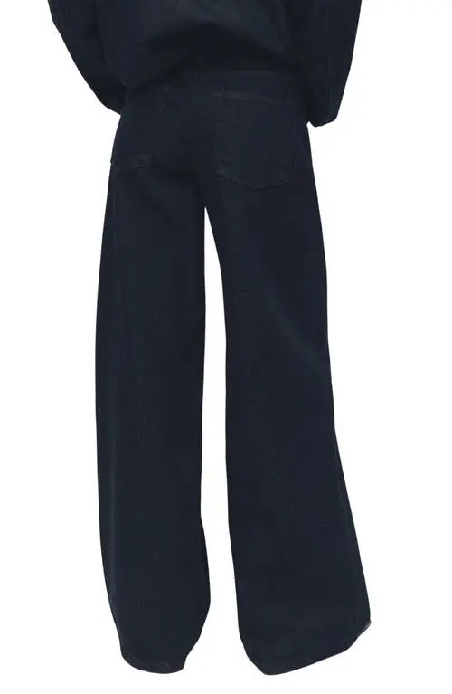 Mango High-waist Wide Leg Full-length Jeans - Open Blue
