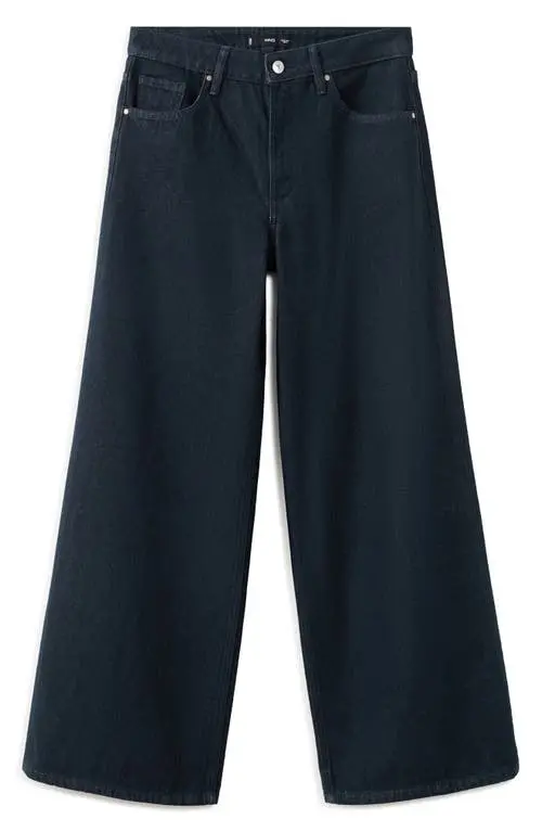 Mango High-waist Wide Leg Full-length Jeans - Open Blue