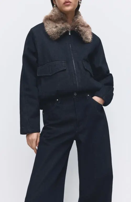 Mango High-waist Wide Leg Full-length Jeans - Open Blue