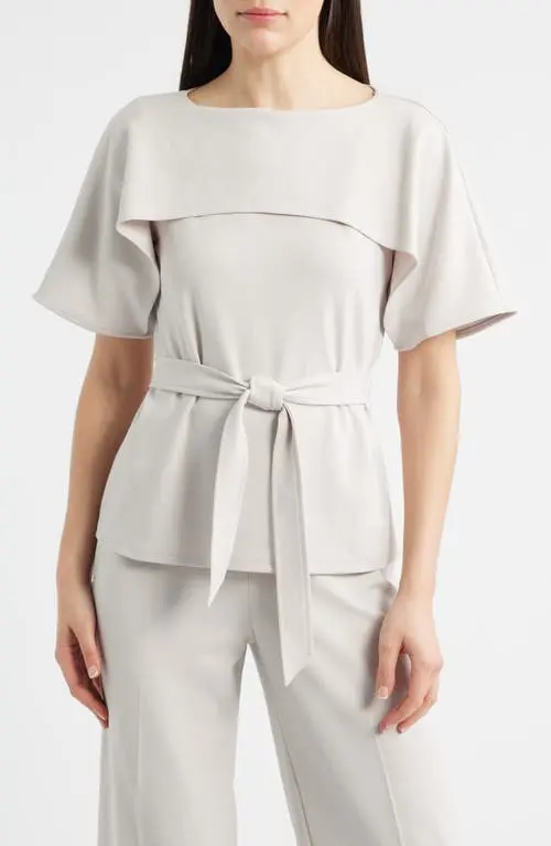 Anne Klein Layered Bateau Neck Knit Top