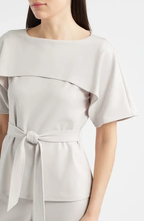 Anne Klein Layered Bateau Neck Knit Top