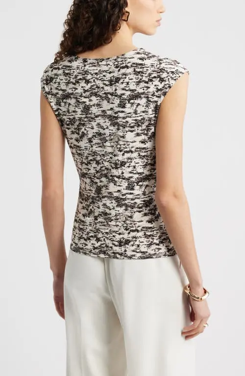 Nordstrom Twist Front Cap-sleeve Top