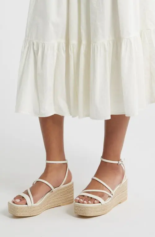 Bp. Coco Espadrille Ankle Strap Platform Wedge Sandal - Ivory Vanilla
