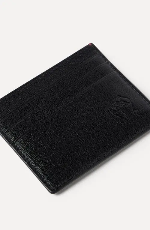 Brunello Cucinelli Grained Leather Card Holder - Black