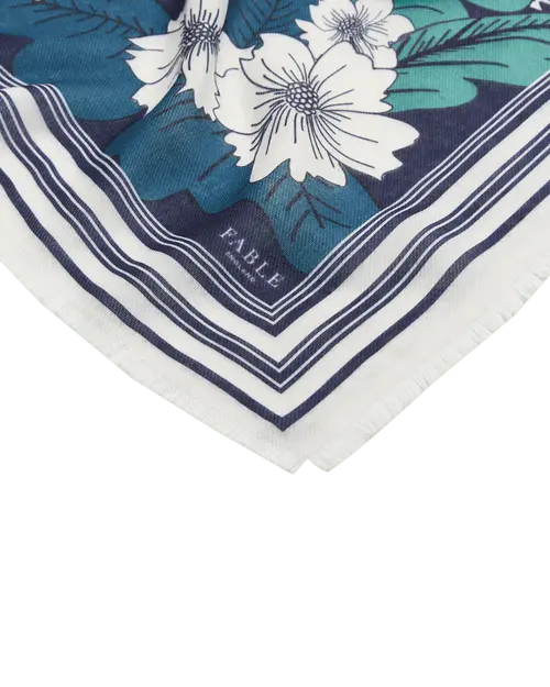 FABLE ENGLAND Solara Tales Teal Scarf