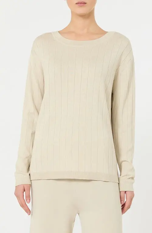 MM BY MAX MARA Attuale Rib Silk & Cotton Sweater