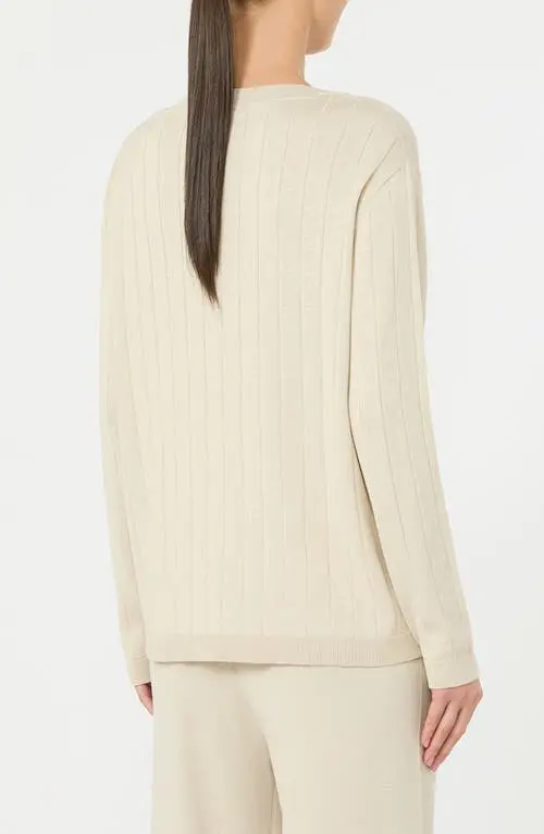 MM BY MAX MARA Attuale Rib Silk & Cotton Sweater