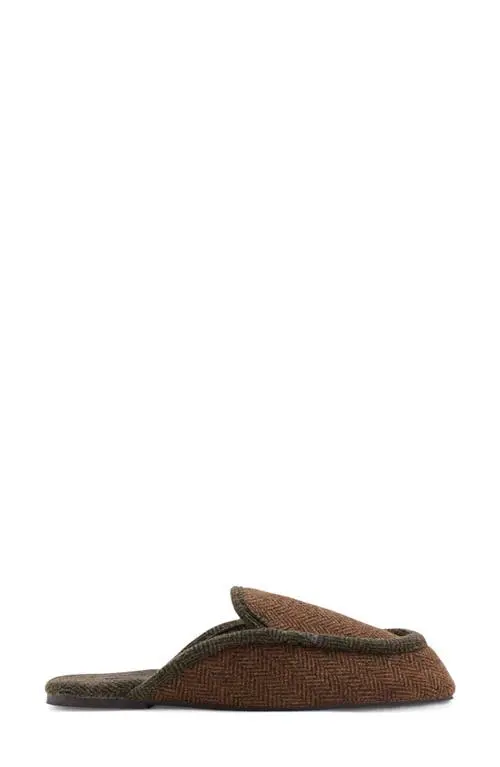 Mango Herringbone Mule Slipper