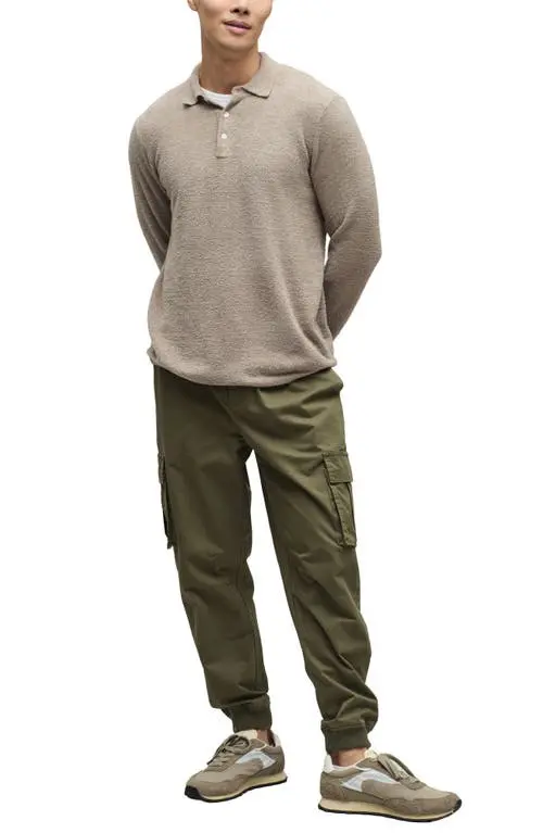 Barefoot Dreams Cozychic® Lite Long Sleeve Polo Shirt - Nickel