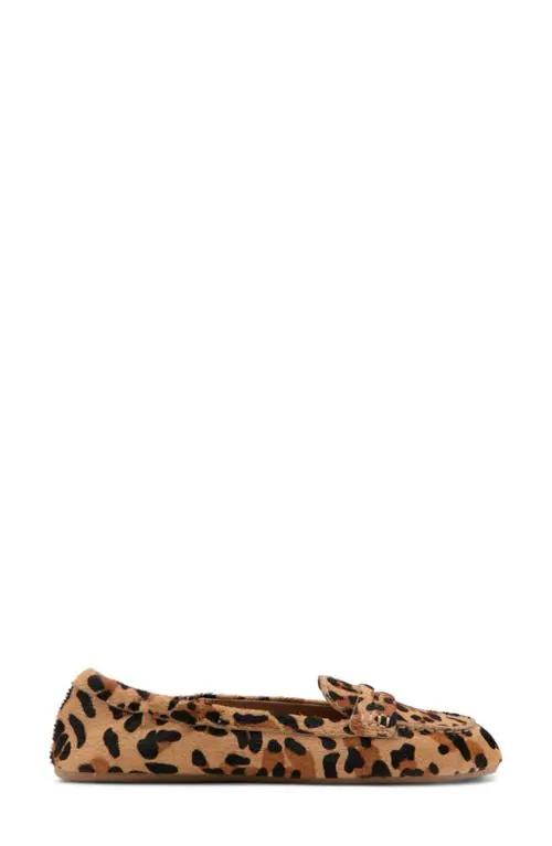 Mango Genuine Calf Hair Penny Loafer - Medium Brown