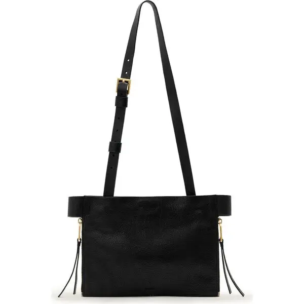 ALLSAINTS Marlo Leather Crossbody Bag - Black