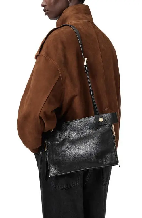 ALLSAINTS Marlo Leather Crossbody Bag - Black