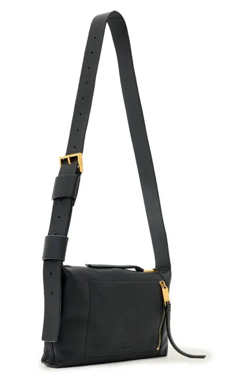 ALLSAINTS Alba Leather Crossbody Bag - Black