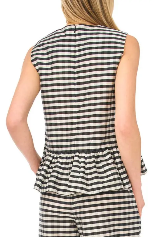 Ted Baker London Gingham Sleeveless Peplum Top