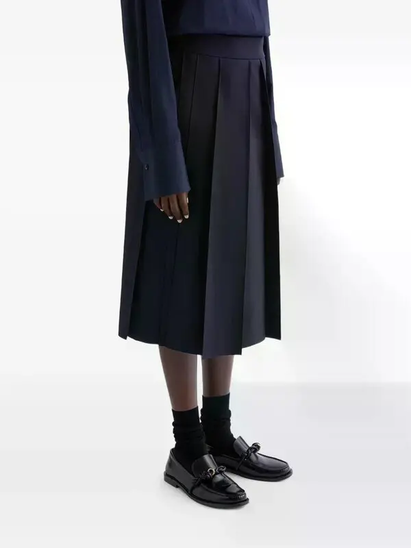 JIL SANDER Pleated Front-wrap Skirt