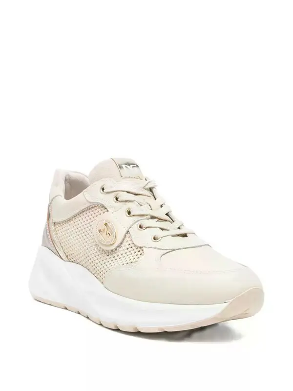 NEROGIARDINI Pierced Leather Platform Sneakers