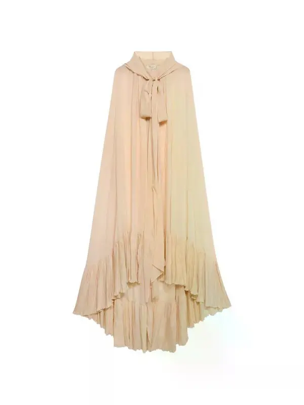 Blumarine Hooded Cape Dress - Neutrals